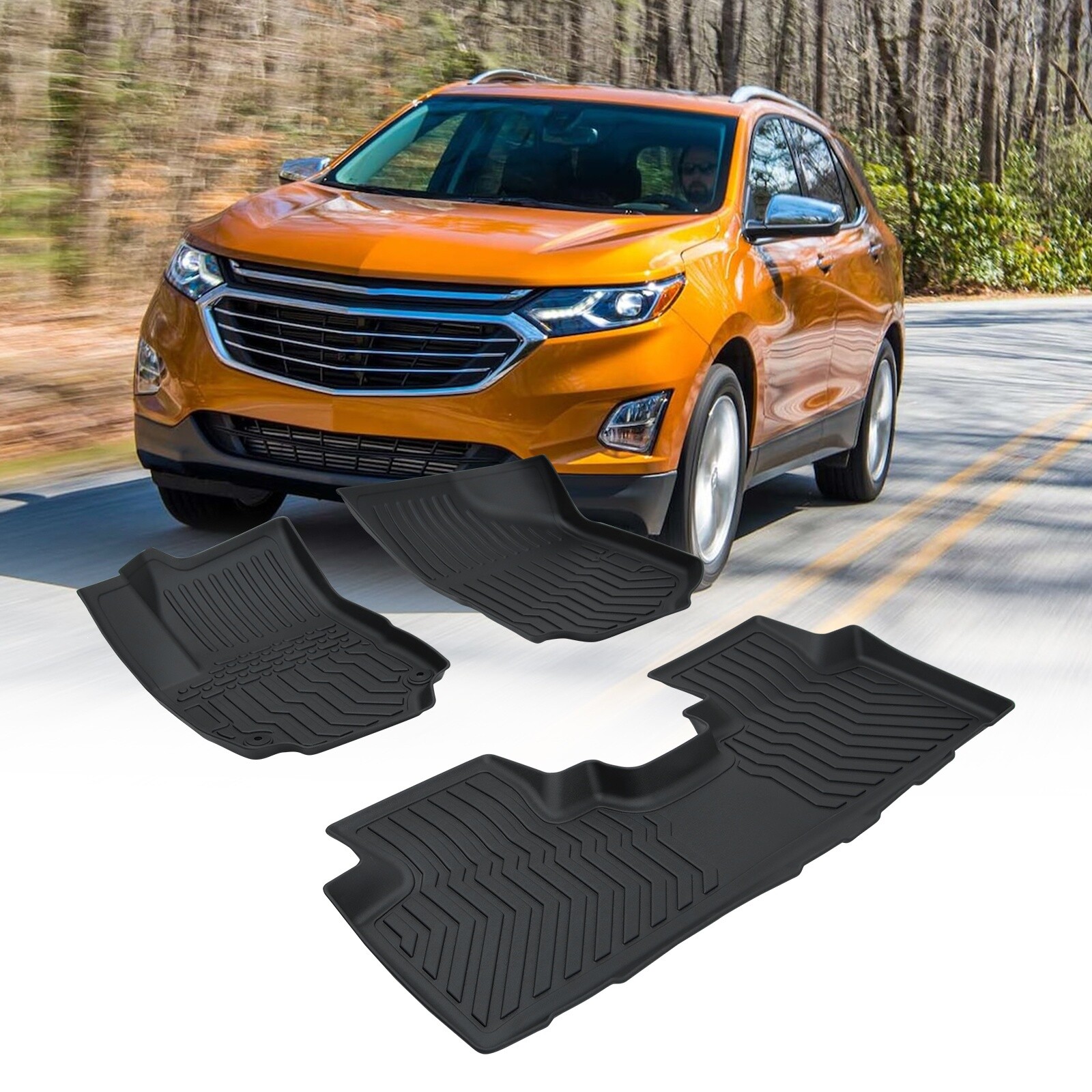 Floor Mats for 2018-2024 Chevy Equinox GMC Terrain Liner TPE Carpets ...