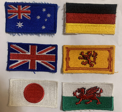 Country Flags patches , 6 Different | eBay