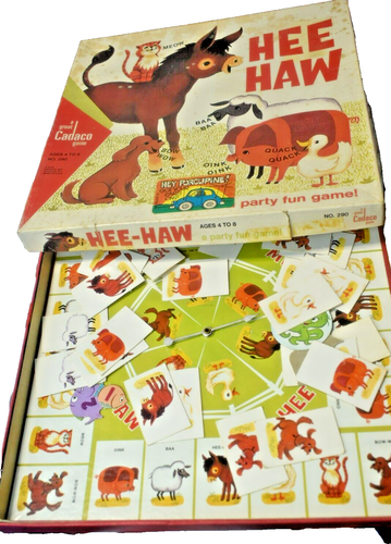 Vintage Hee Haw Party Fun Board Game by Cadaco 1969 cards 24 Complete ...