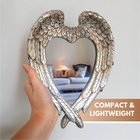 Feather Angel Wings Mirror Distressed Silver Hanging Mounting Home ...
