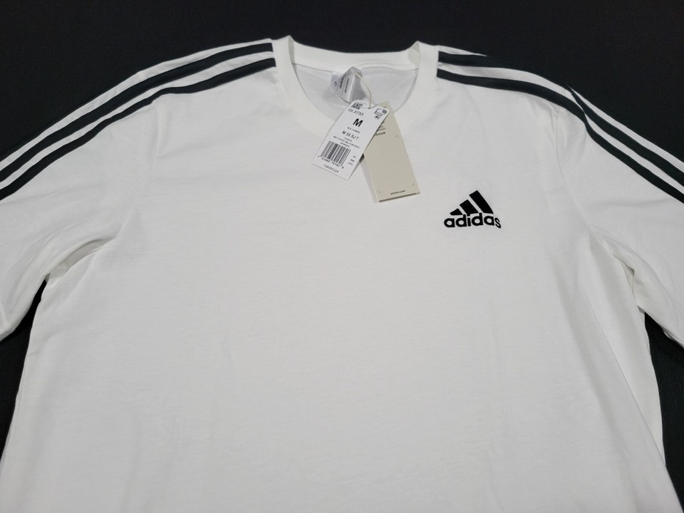 Adidas Men 3-Stripe SJ Shirts Running Training Tee Casual GYM Jersey ...