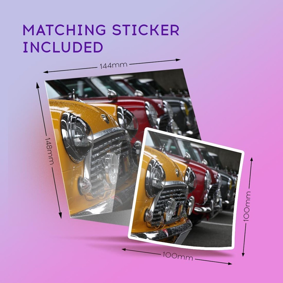 1 x Greeting Card & Sticker Set - Old Classic Car #14422 | eBay UK