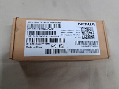 Nokia 3HE04823AAAA01 SFP Plus 10 Gigabit LR-LC Optical Transceiver ...
