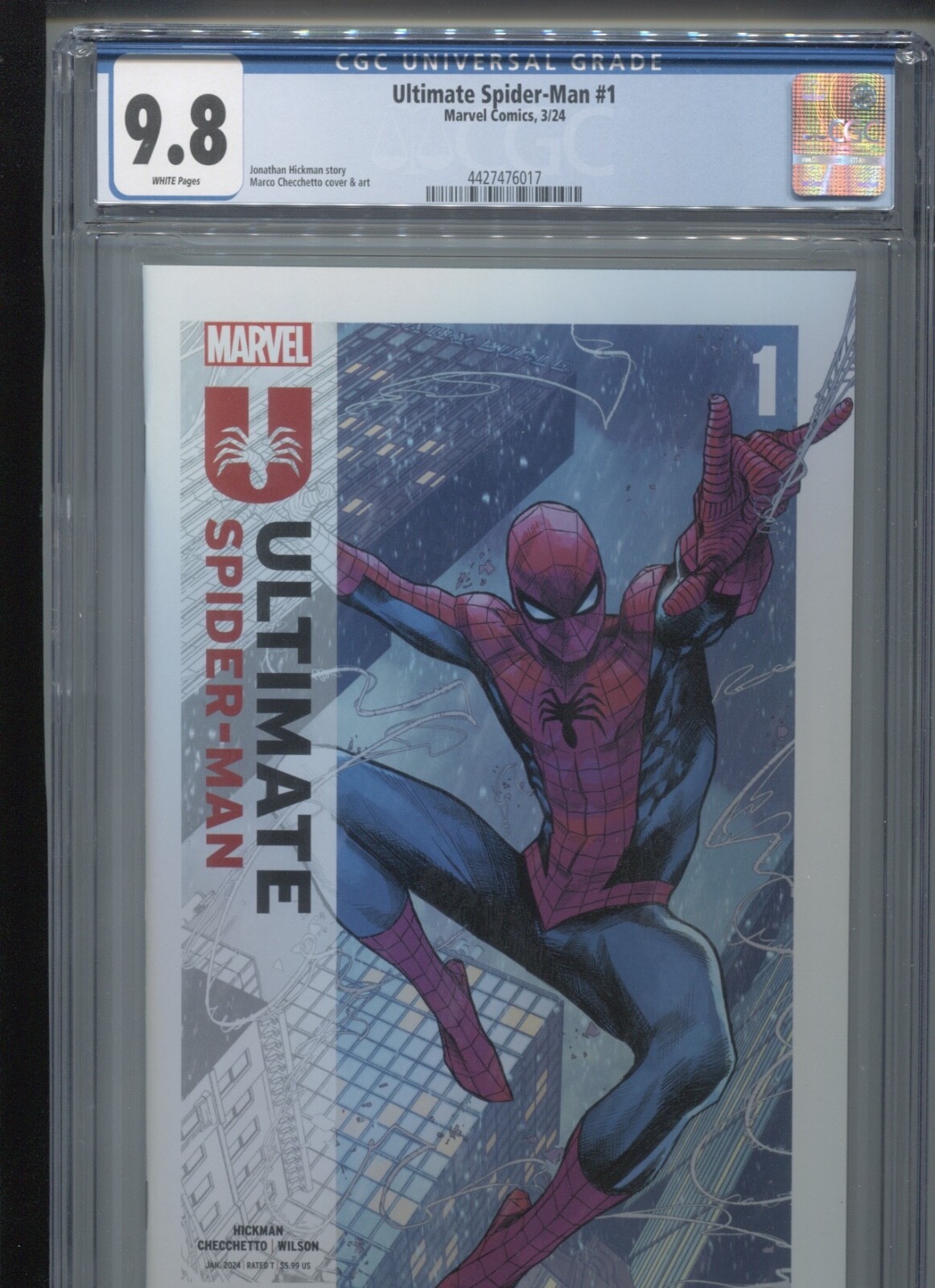 Ultimate Spider-Man #1 (2024) CGC 9.8 [WHITE] cover A Mark CHECCHETTO ...
