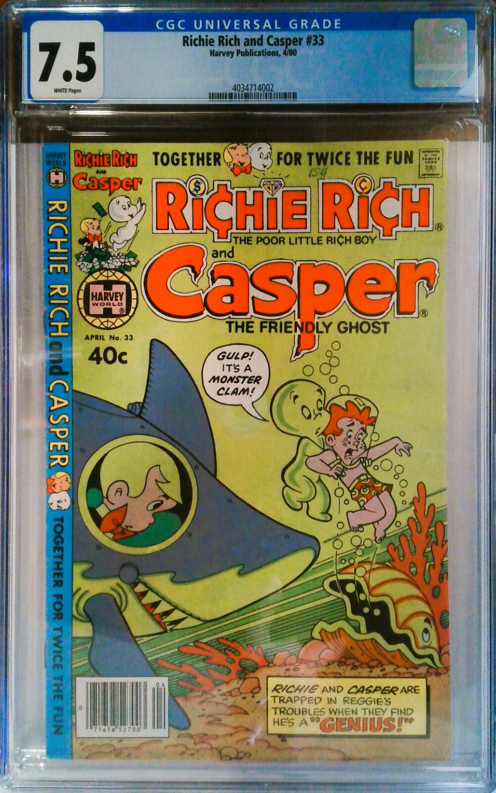 RICHIE RICH AND CASPER #33 Harvey Publications CGC Graded (7.5) | eBay
