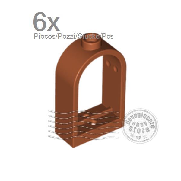 6x LEGO 30044 Window Rounded (Castle) 1x2x2 2/3 Dark Orange | 6141971 ...