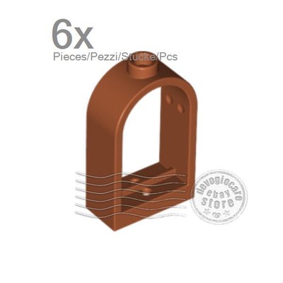 6x LEGO 30044 Window Rounded (Castle) 1x2x2 2/3 Dark Orange | 6141971 ...
