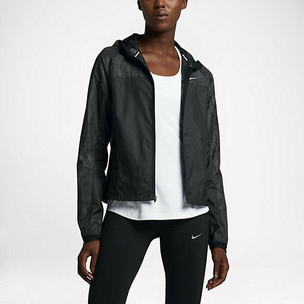 Nike Shield Flash Repel Racer Women's Reflective Print Running Jacket ...