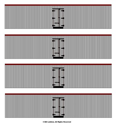 Blank undecorated 40' boxcars 2 car set, HO scale printed reefer gray ...