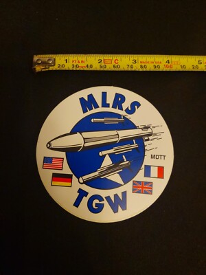 Vintage Militaria Decal Sticker - MLRS TGW MDTT Missile Launch Defense ...