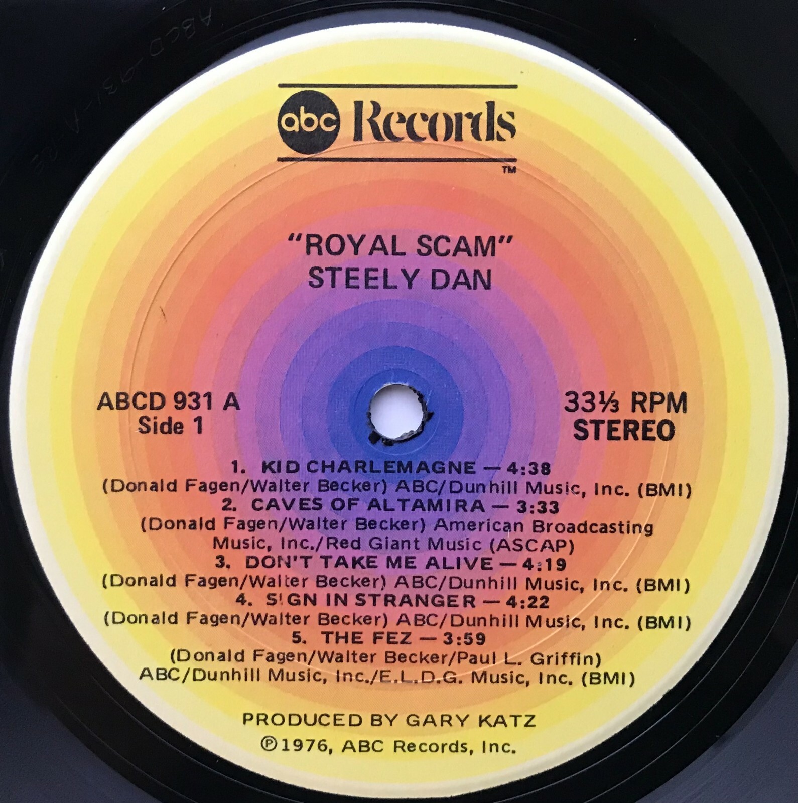 STEELY DAN "The Royal Scam" LP Original 1976 ABC Records ABCD-931 VG++ ...