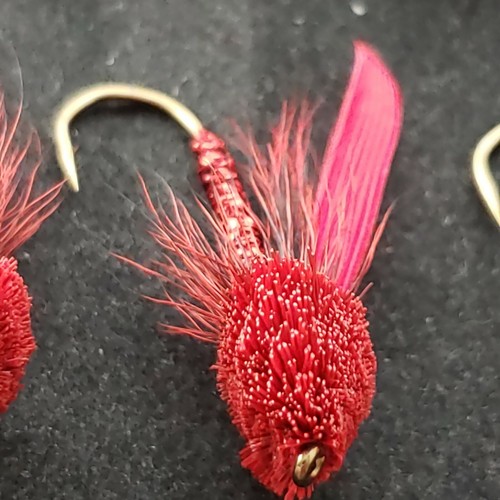 FLY FISHING FLIES MUDDLER RED # 2 CUSTOM TIED STREAMER AFTER DINNER ...