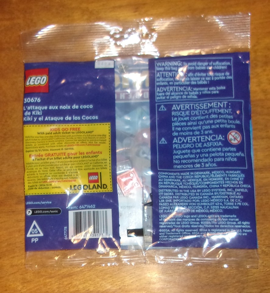 Lego Sonic the Hedgehog - 30676 Kiki's Coconut Attack Polybag | eBay