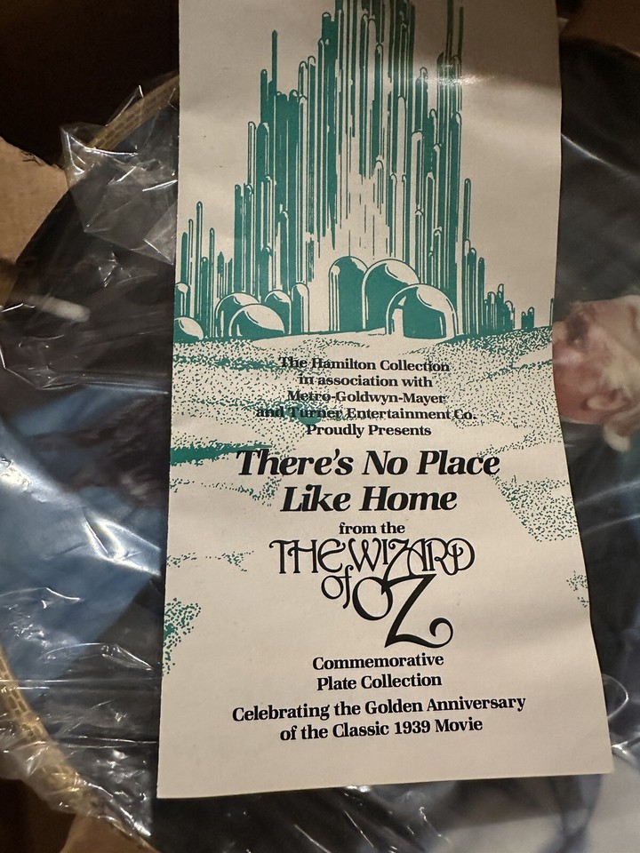 Vintage 1980’s Wizard of Oz Gold Rim Hamilton Commemorative Plate Set ...