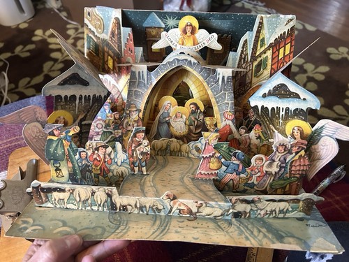 VIntage Vojtech Kubasta Nativity Pop Up Manger Scene Christmas 3D Paper ...