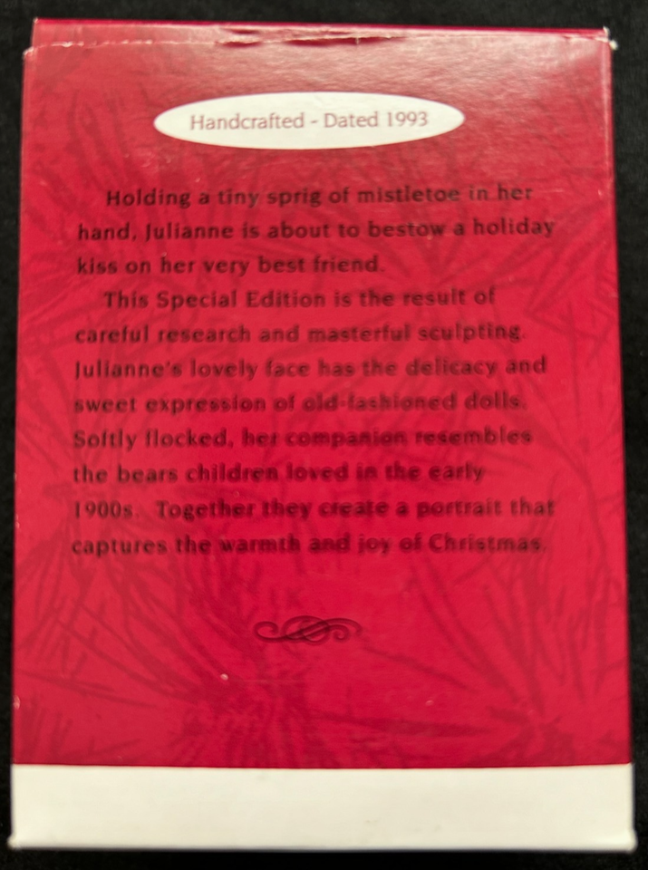 Hallmark Keepsake Ornaments - "Julianne and Teddy", Girl with Teddy ...