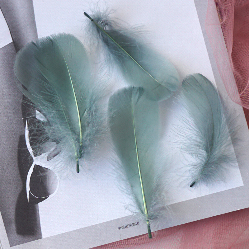 100PCS DIY Multicolour Feather Filled With Decorative Materials Crafts ...