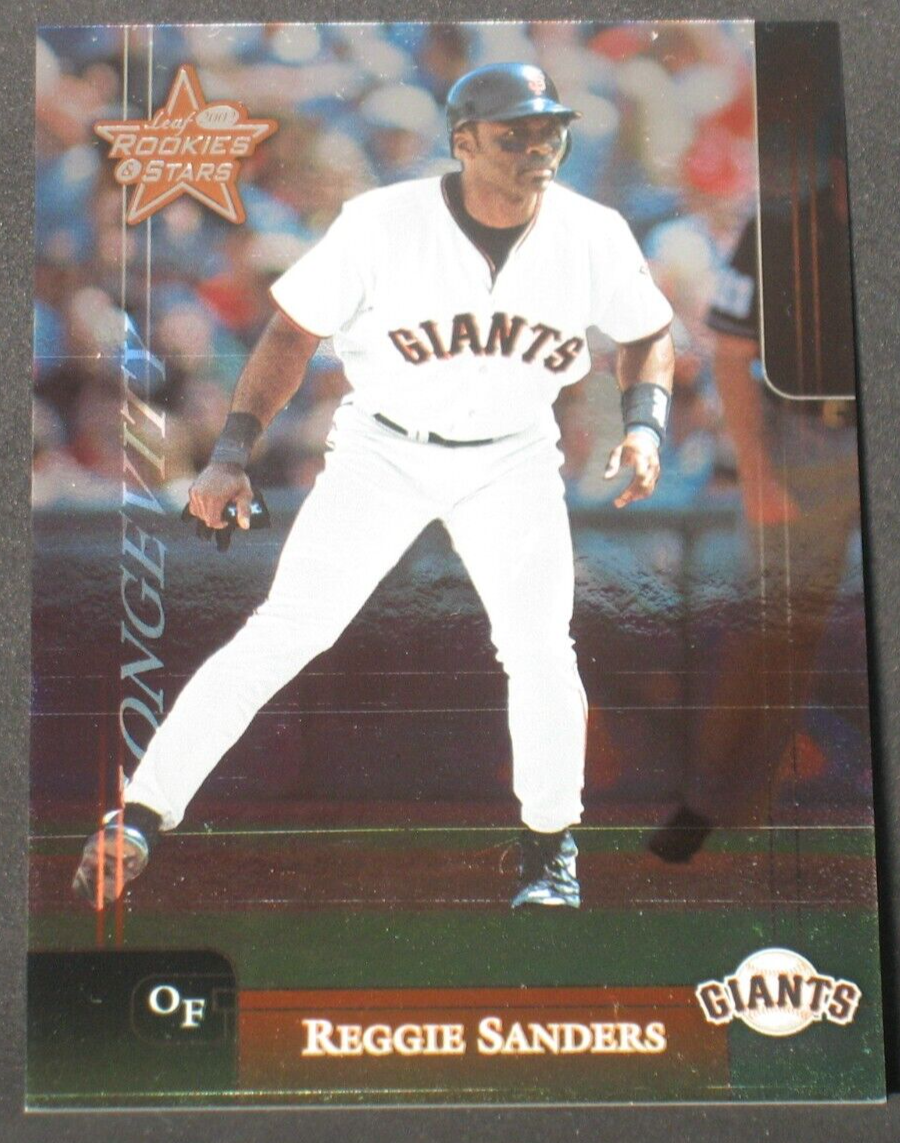 Reggie Sanders 2002 Leaf Rookies Stars Longevity #241 (80/100) San ...
