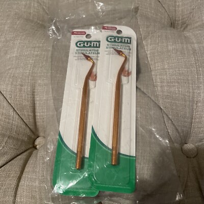 GUM Stimulator Permanent Handle with Rubber Tip Precision Ctrl Massages ...