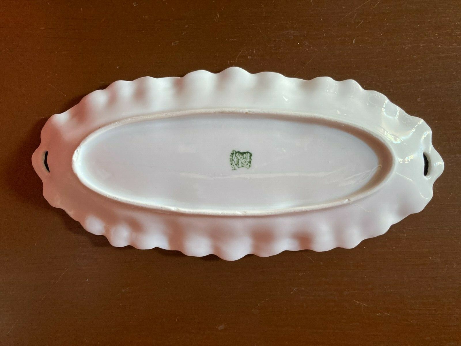 Antique Weimar Germany Porcelain Relish Oval Dish Hand Painted Pink ...