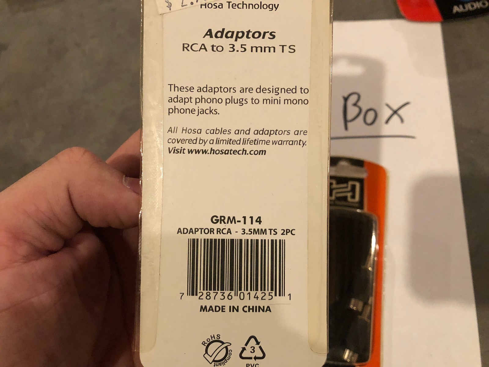 Lot of 2 Hosa GRM-114 RCA to 3.5 mm TS Adaptors 2-Pack | eBay