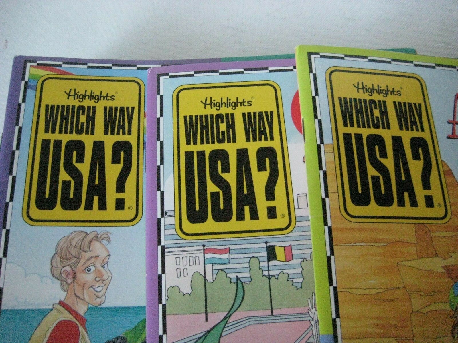 HIGHLIGHTS WHICH WAY USA? Lot of 14 Magazines Puzzle Books Homeschool ...