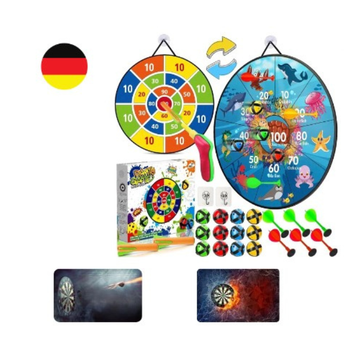 Dartscheibe Kinder, 66Cm Klett Dartscheibe Faltbares Mit 12 Klebrigen ...