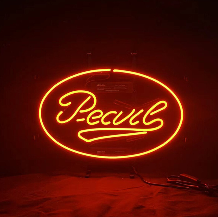 Red Pearl Beer Oval Lager Classic Neon Sign Light Display Shop Pub Lamp ...