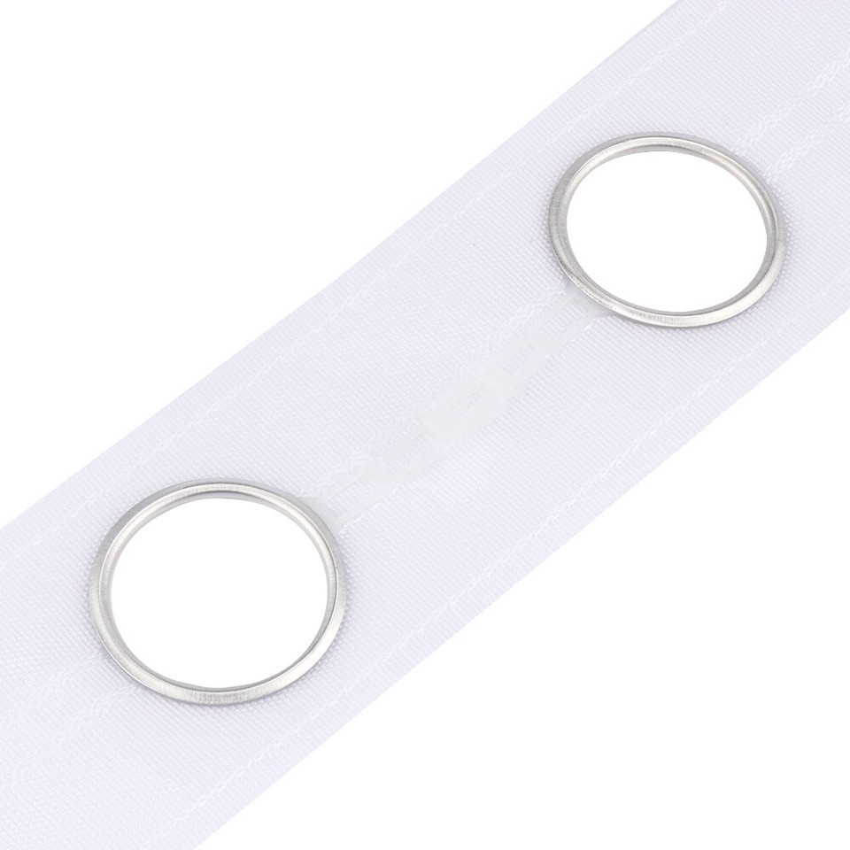 10 Metres Curtain Heading Tape with 80 Round Eyelet Rings for Curtain ...