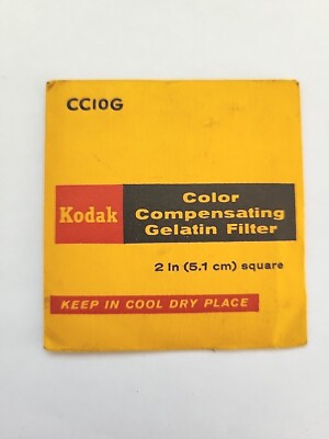 New Kodak 2 Inch No CC10G Color Compensating Gelitan Filter 41771496593 ...