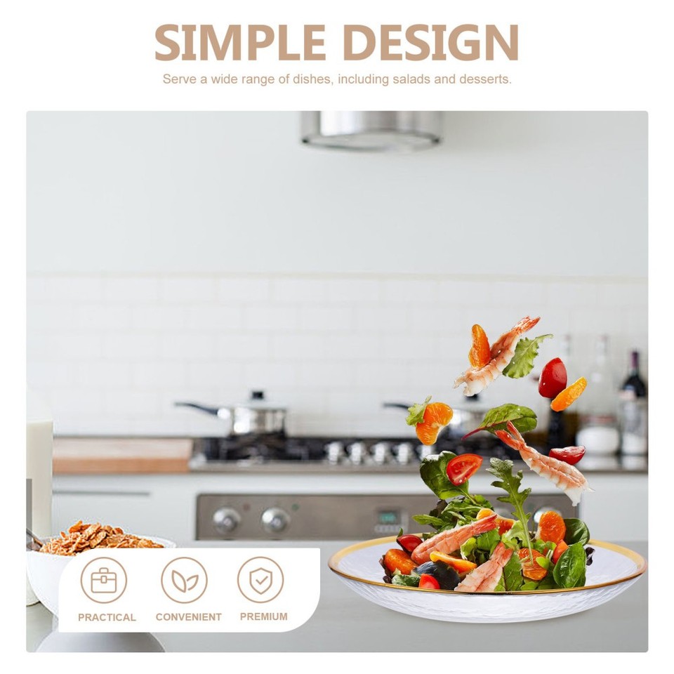 Glass Dinner Plate Glass Dish Plate Food Serving Plate for Home ...