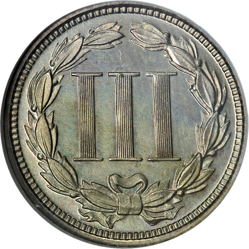 1869 Three (3) Cent Nickel Proof NGC PF66 Superb Eye Appeal Strong ...