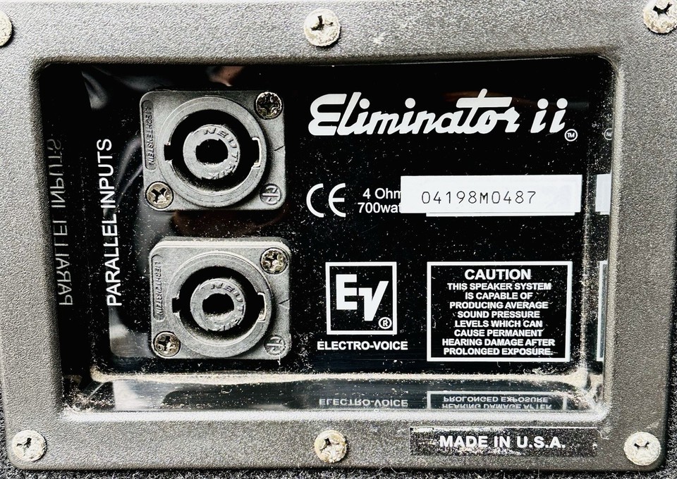 2 EV Electro Voice Eliminator ii 700 Watt Pro Audio Speakers Dual 15 ...