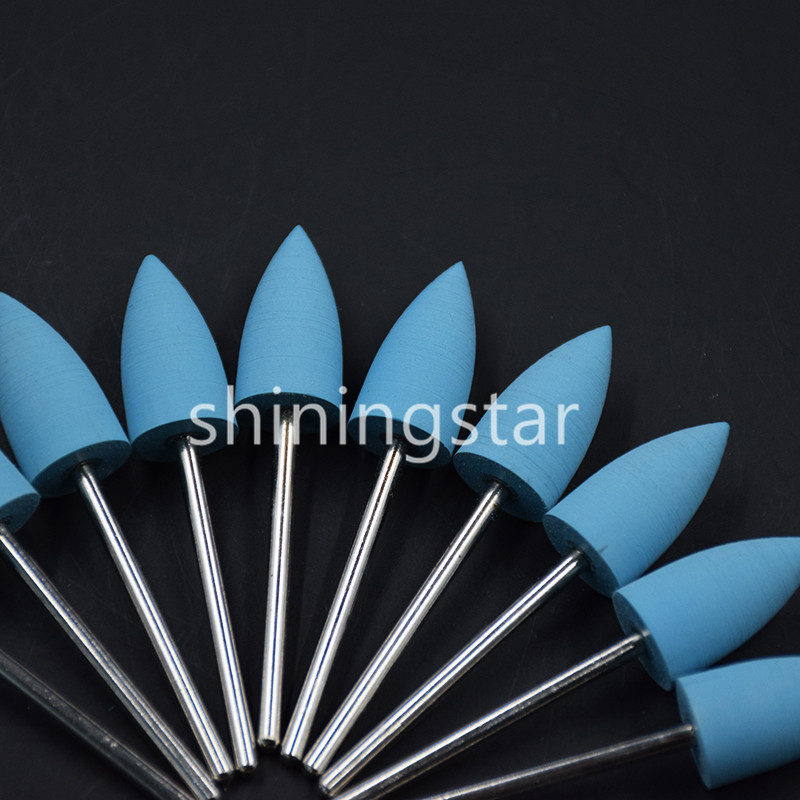 Blue Dental Silicone Rubber Resin Base Hidden Denture Polishing Burs ...