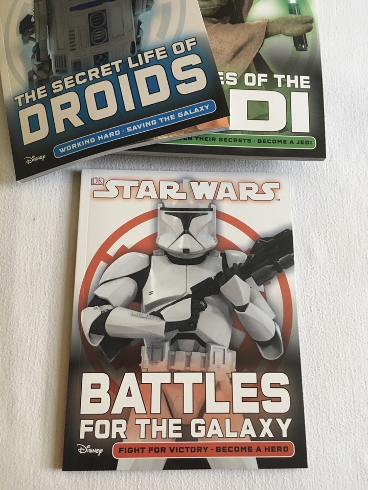 STAR WARS DISCOVER THE GALAXY DROIDS JEDI BATTLES 3 Book Box Set | eBay