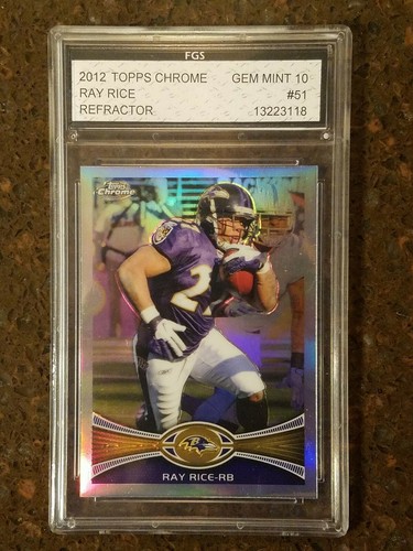 2012 Topps Chrome Refractor #51 Ray Rice Football Baltimore Ravens FGS ...