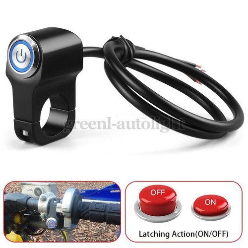 7/8" Motorcycle Handlebar ON OFF Switch Button Headlight Spot Fog Light ...