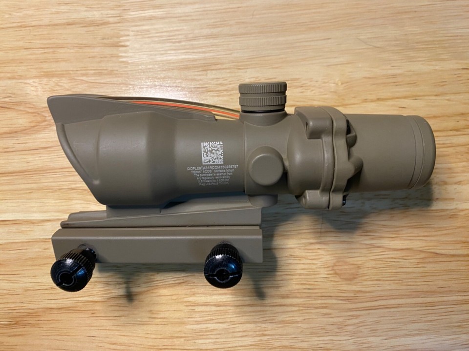Trijicon ACOG 4x32 scope clone FDE fiber optic | eBay