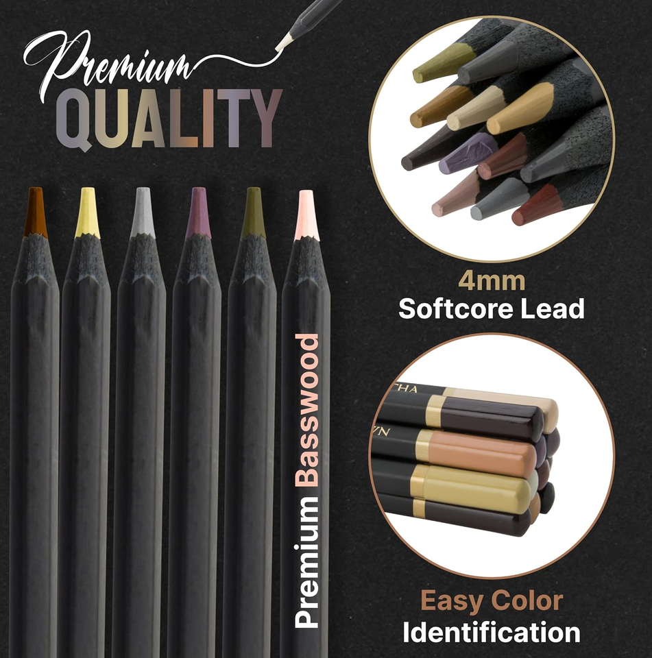 Lapices De Colores De Tono De Piel Para Colorear Para Adultos: 12 ...