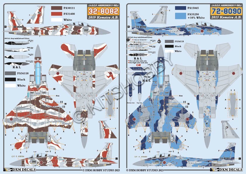 DXM decal 1/72 JASDF F-15J/DJ Aggressors Vol.1 Decal | eBay