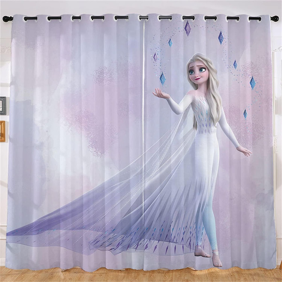 Disney Frozen Drapes Disney Frozen No Sew Blanket. 72 X 60, Drapes A