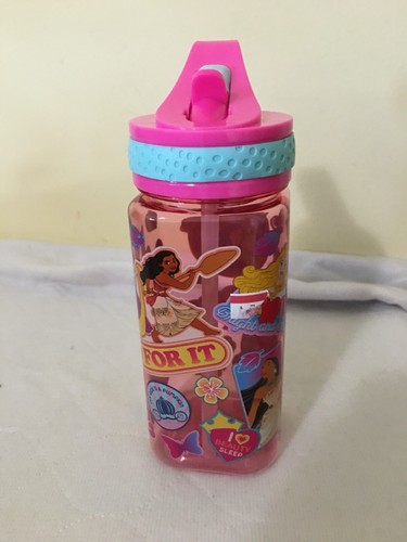 NEW Disney Store Princess Water Bottle with Straw 16oz Mulan Merida ...