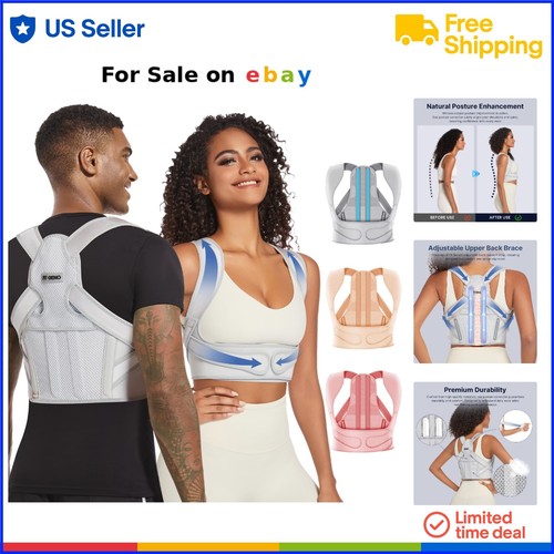 Posture Corrector Adjustable Lightweight Upper Back Brace for Neck ...