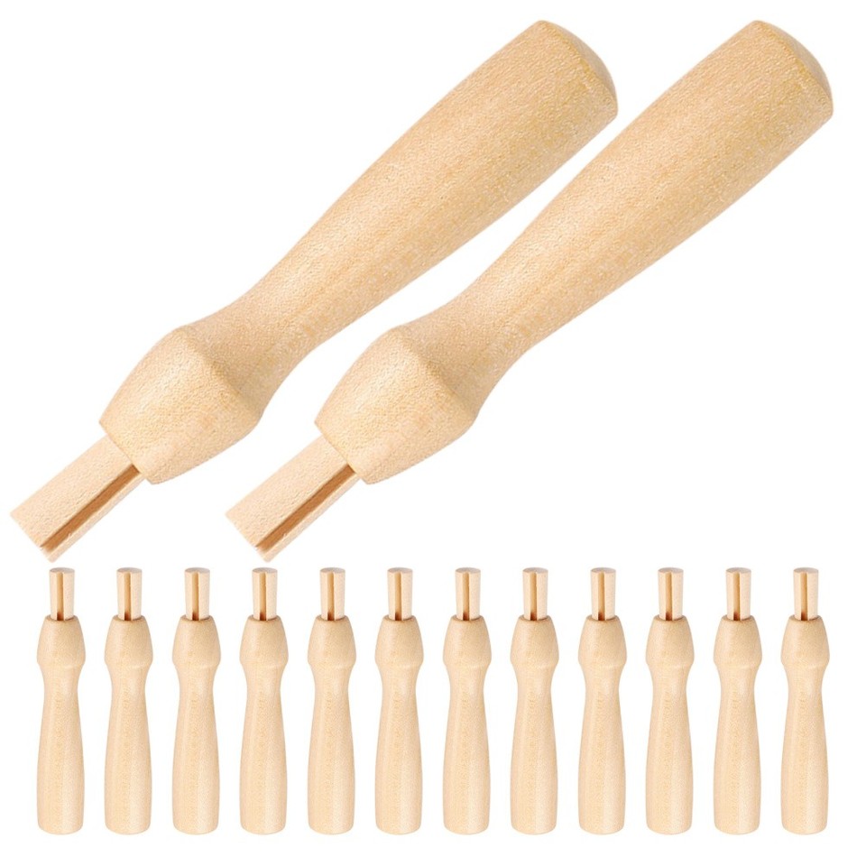 14pcs Poking Felting Pen Handles - Wooden Punch Cross Stitch Felting ...