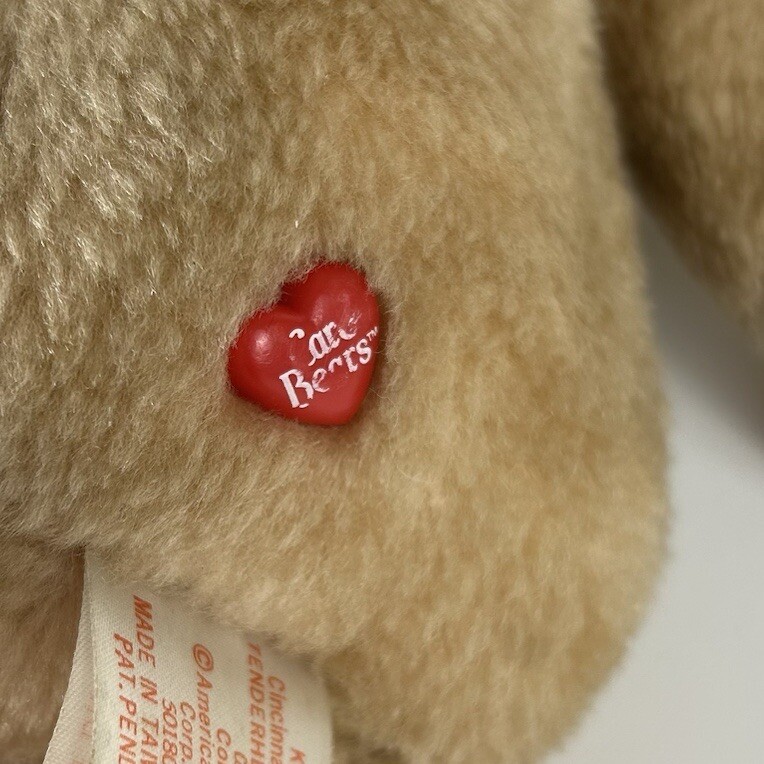 Vintage 1983 Kenner Care Bears Tenderheart Bear Brown Fur Plush Toy ...