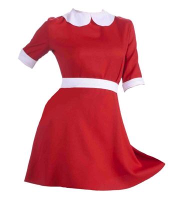 Ladies Red & White Annie Dress Orphan Girl Fancy Dress Costume | eBay UK
