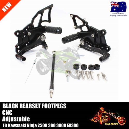 Rearset Rear Set Footpegs Kawasaki Ninja 300 2013-17 Adjustable Foot ...