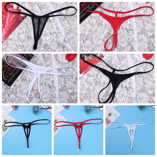 Women Mesh G-string Briefs Lingerie Panties Thong Mini Bikini Underwear ...