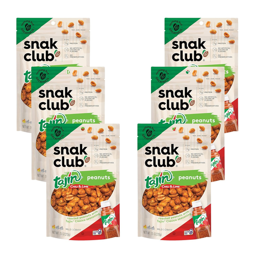 Snak Club Tajin Chili & Lime Peanuts 7.5 Ounce Pack of 6 | eBay