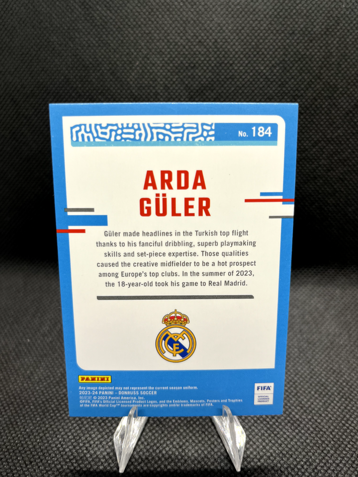 2023-24 Panini Donruss FIFA Arda Guler RC Rated Rookie Real Madrid #184 ...